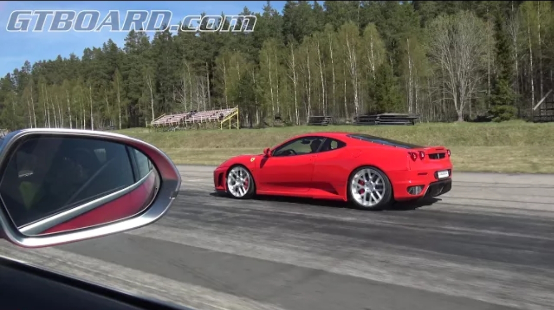 DBR Audi RS6 Avant 750 HP vs 707 HP Novitec Rosso F430 Race Bi ...