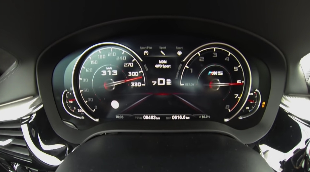 BMW M5 F90 (2018) 0-313 km/h Topspeed acceleration - Turbo and Stance