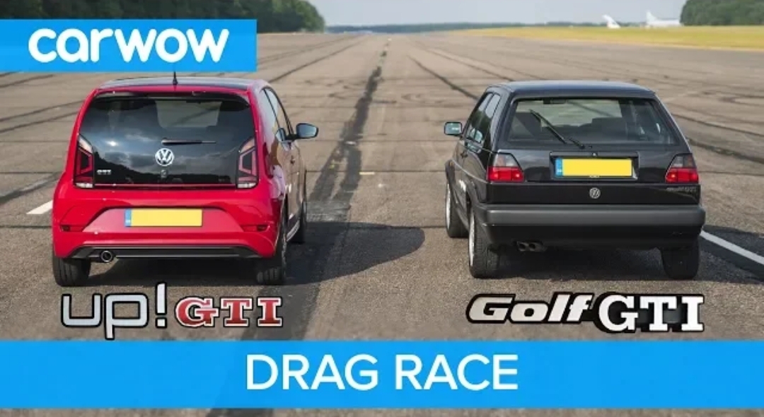 VW Golf GTI MK2 vs up! GTI - DRAG & ROLLING RACE