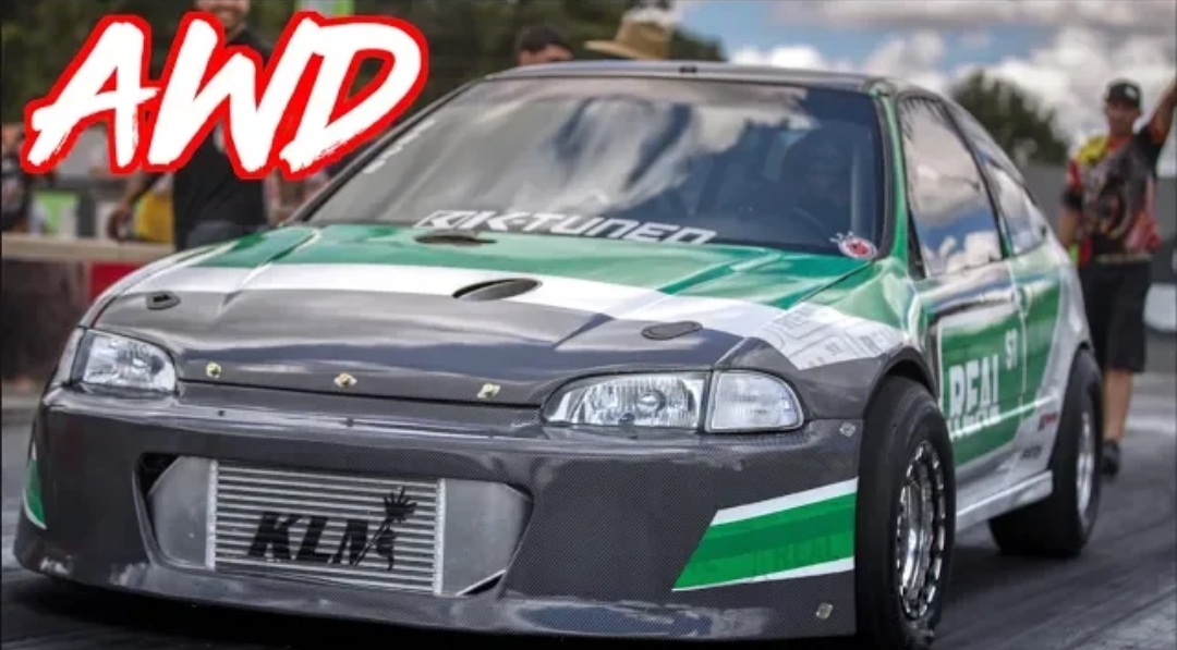 1300HP AWD Honda Civic - Amazing 4 Cylinders Battle! - Turbo and Stance