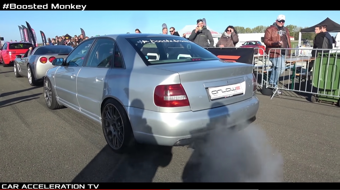 Audi S4 B5 2.7 V6 Biturbo Acceleration Sound 0-300 - Turbo and Stance
