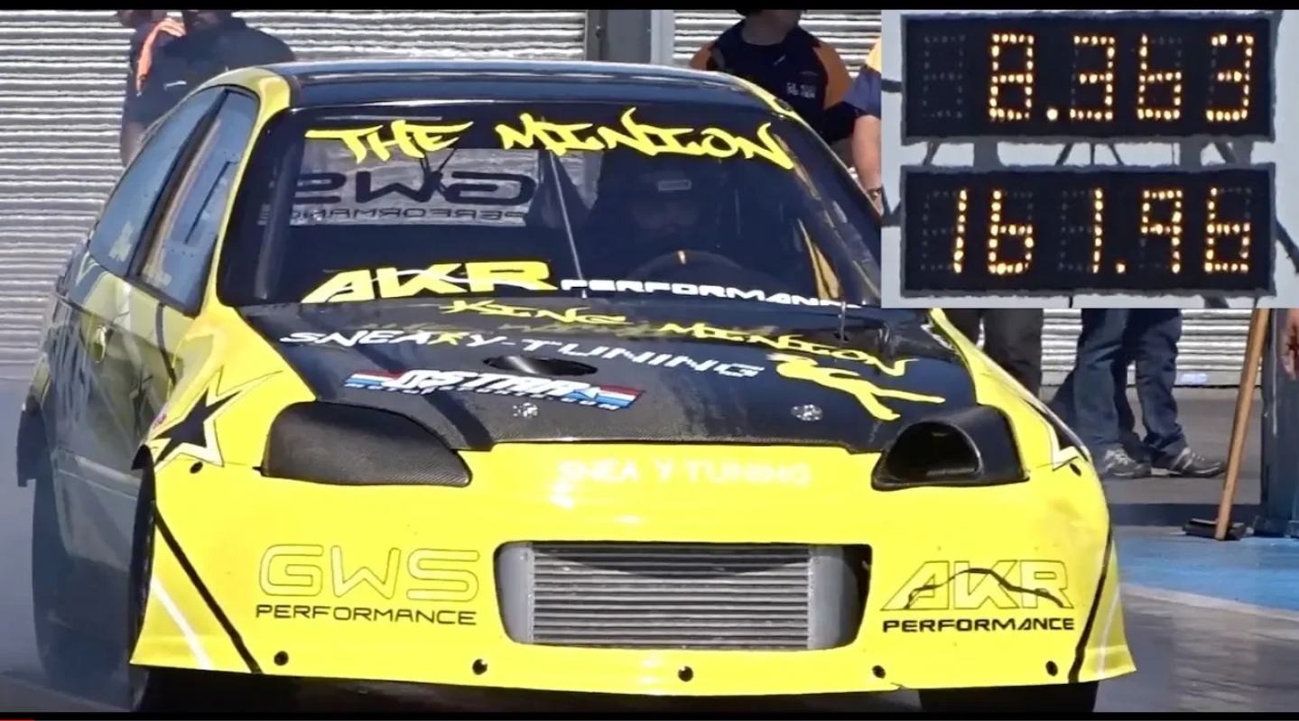 Quickest FWD Car in Europe - The Minion Drag Civic
