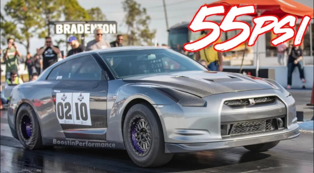 1800HP Nissan GTR on 55PSI - BRUTAL Acceleration and Launches! - Turbo ...