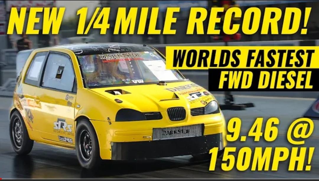 NEW 2019 FASTEST FWD DIESEL RECORD!!! 9.46 @ 150MPH - DARKSIDE ...