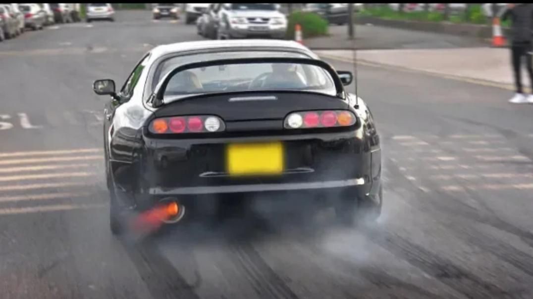 INSANE Supra Rips Up The Street at Supra Meet! - Turbo and Stance