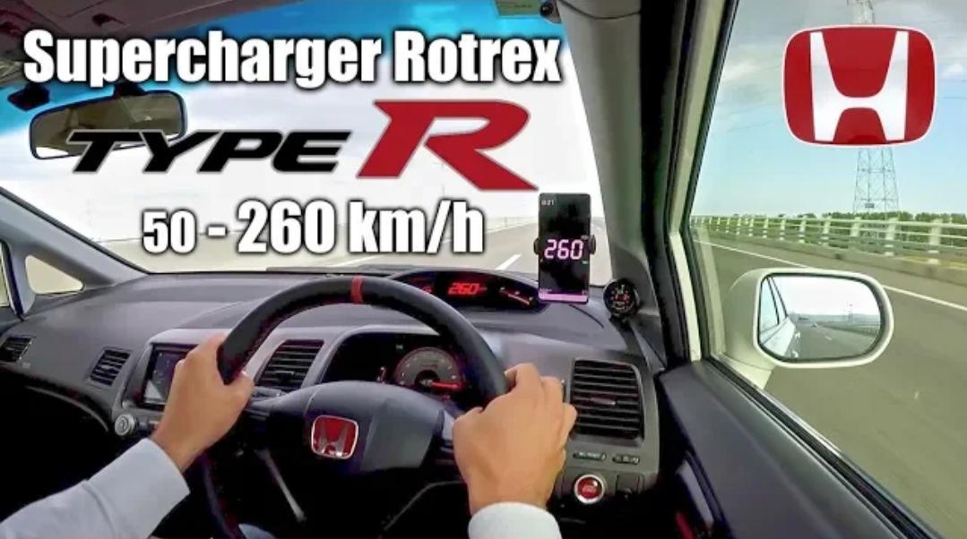SUPERCHARGED Honda Civic TYPE R FD2 50 - 260 km/h - Turbo and Stance