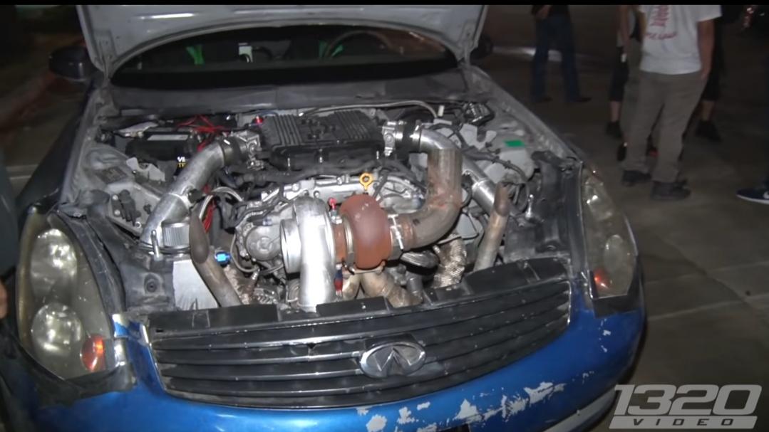 Ratchet turbo G35 calls out GODZILLA on the streets! - Turbo and Stance