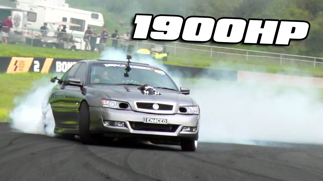 Riding in a 1900HP luxury sedan! | HUGE BURNOUTS - Turbo and Stance