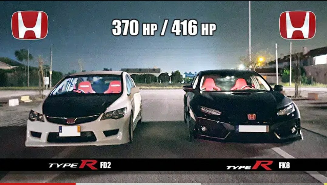 18 Civic Type R FK8 (STAGE 2) vs '08 Civic Type R FD2 (SUPERCHARGER ...