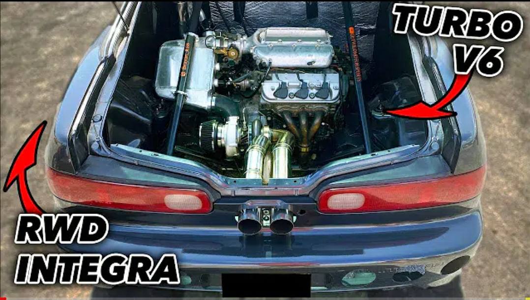 Rear Engine Integra DOMINATES v8’s on the STREET! - Turbo and Stance