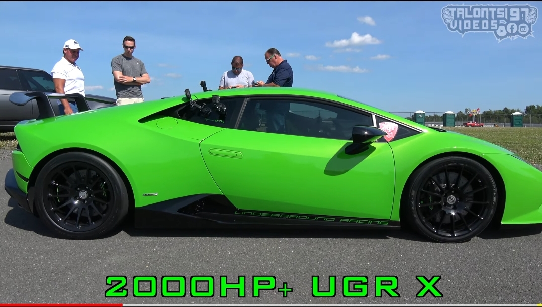 60-214mph in 536 meters! 2000HP UGR Lambo Destroys Track Record - Turbo ...