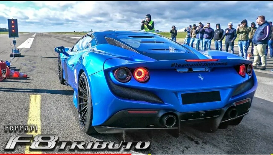 Ferrari F8 vs BMW M8 Competition DRAG RACE +ONBOARD