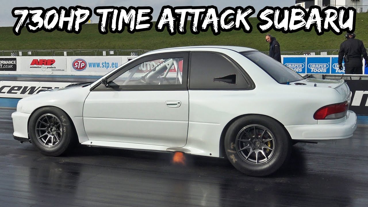 Time Attack Subaru Runs The 1/4 Mile at Santa Pod Raceway