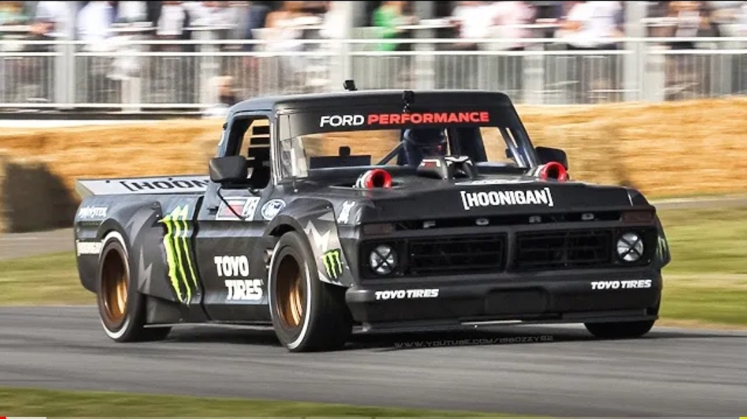 Ken Block's Hoonitruck at Festival of Speed: 1977 Ford F-150 w/ 900HP ...