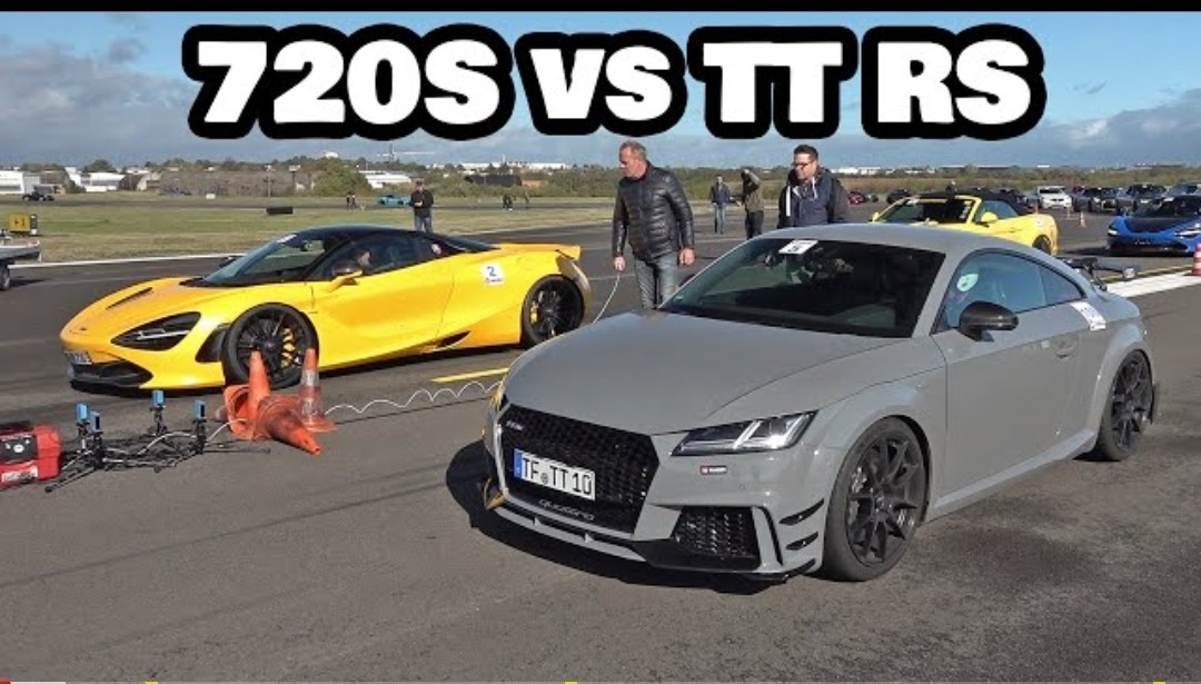 800HP Audi TT RS 8S MTR Performance TTE 700 *HUGE TURBO* vs McLaren 720S - Turbo and Stance