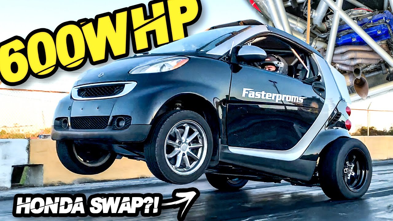 600HP Honda Powered Smart Car "KaterTot" GAPS EVERYONE + INTENSE Street ...