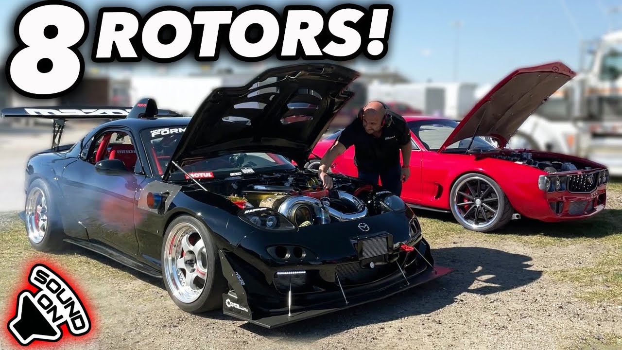 8 ROTORS of INSANITY - TWO 4 Rotor RX-7's! - Turbo and Stance