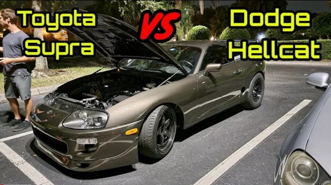800HP MK4 Toyota Supra VS Dodge Hellcat & Supercharged Corvette! | JDM ...