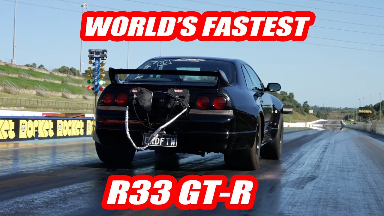 World's Quickest R33 GT-R on First Full Pass! Pete's widebody R33 from CRD
