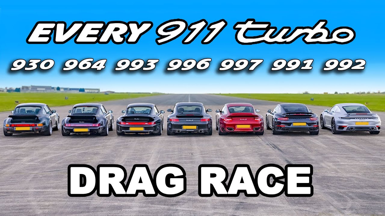 ULTIMATE Porsche 911 Turbo generations DRAG RACE - Turbo and Stance