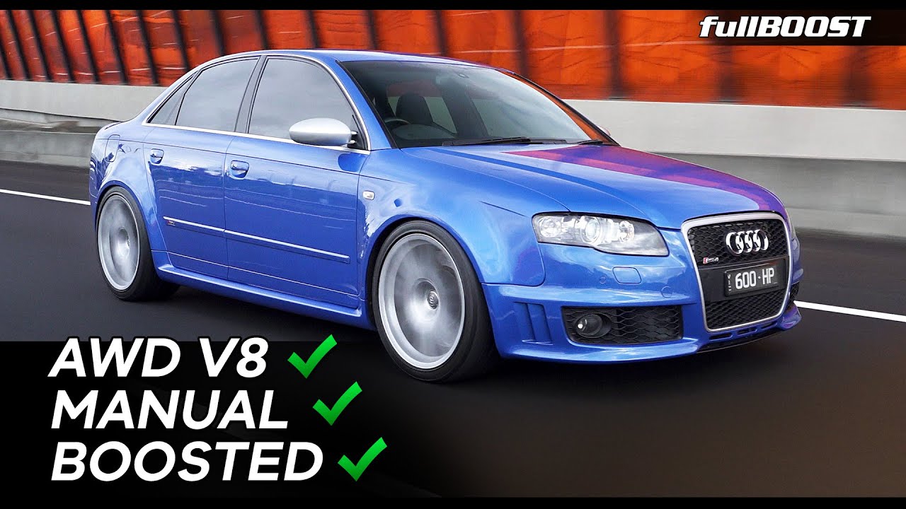 The Audi RS4 B7 AWD V8 is even better with boost - Turbo and Stance