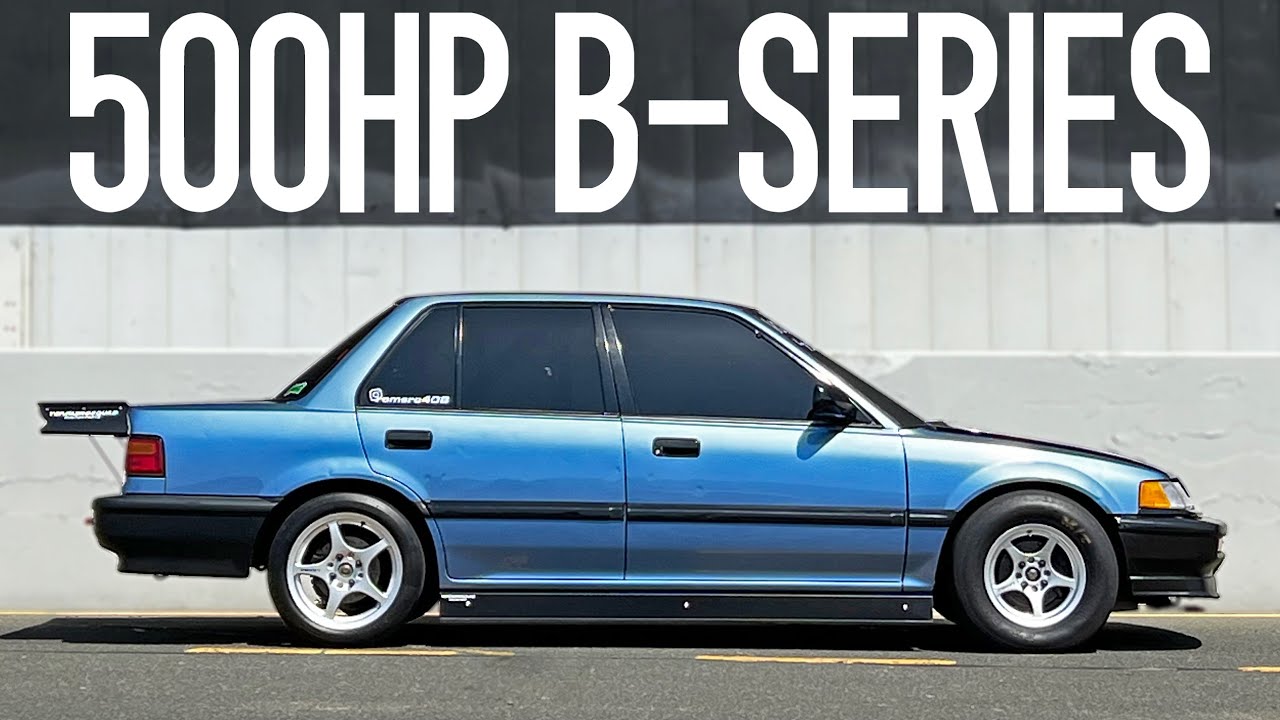 500HP Honda B-Series “Family Sedan” is DIALED IN! - Turbo and Stance