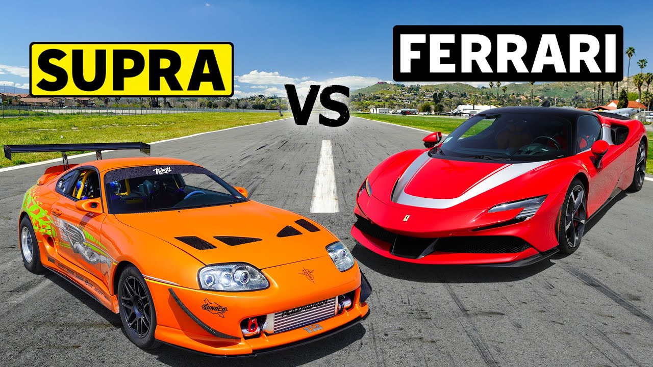 Fast & Furious Tribute Supra vs Ferrari SF90 Stradale - Turbo and Stance