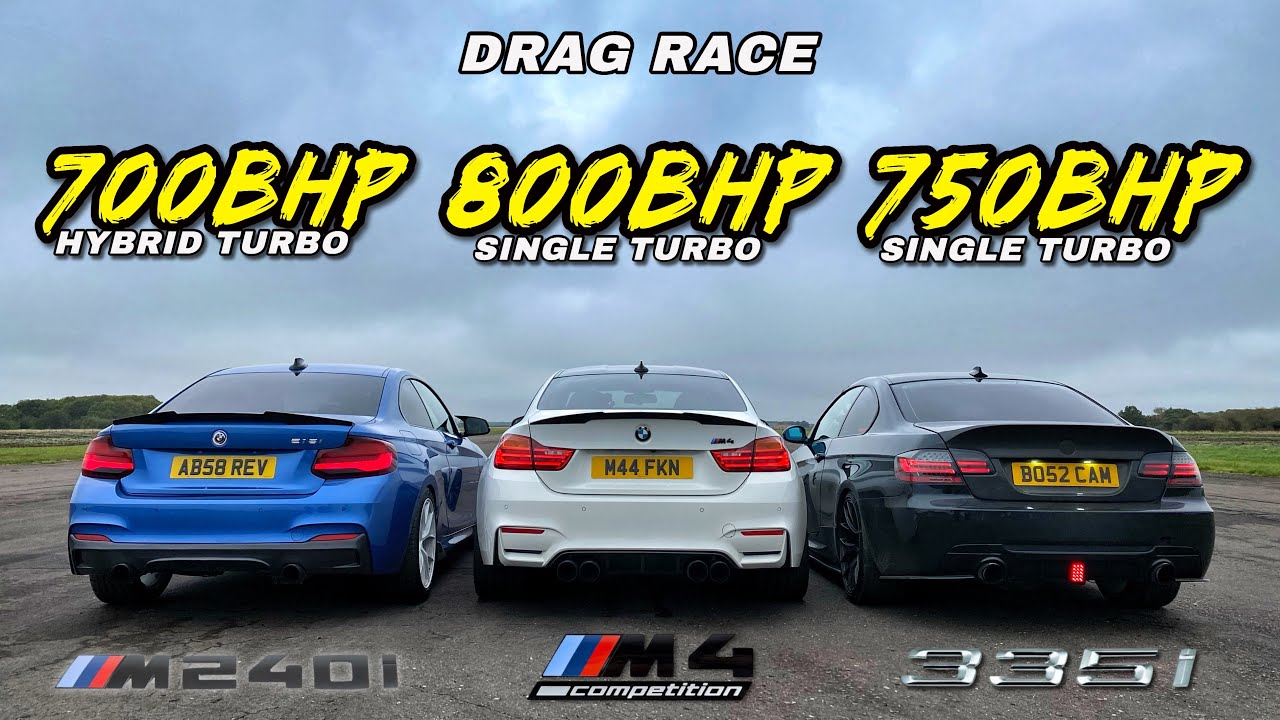 WHOS BOSS.. BMW M4 800HP v 750HP 335i v 700HP M240i - Turbo and Stance