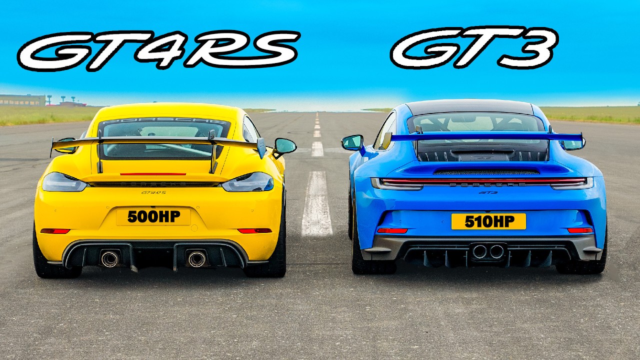 Porsche GT4 RS v GT3: DRAG RACE - Turbo and Stance