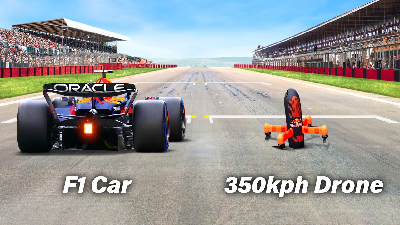 World's Fastest Camera Drone Vs F1 Car (ft. Max Verstappen) - Turbo and ...