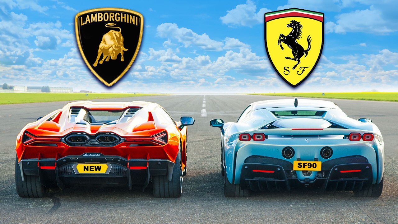 Lamborghini Revuelto v Ferrari SF90 v Porsche 918: DRAG RACE