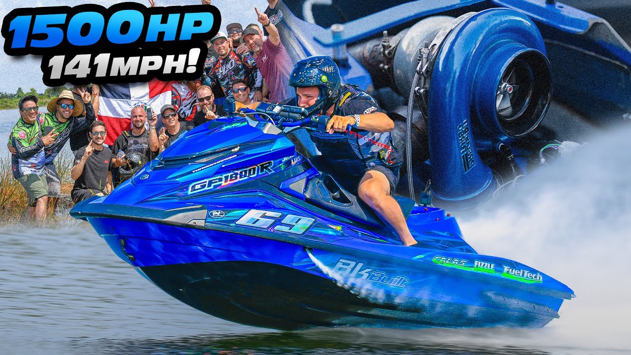 1500HP Turbo Jetski SCREAMS to 141MPH! (1.8L Spins 12,000RPM + 75PSI of ...