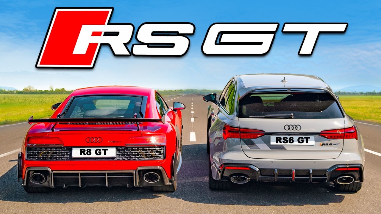 New Audi RS6 GT v R8 GT: DRAG RACE - Turbo and Stance