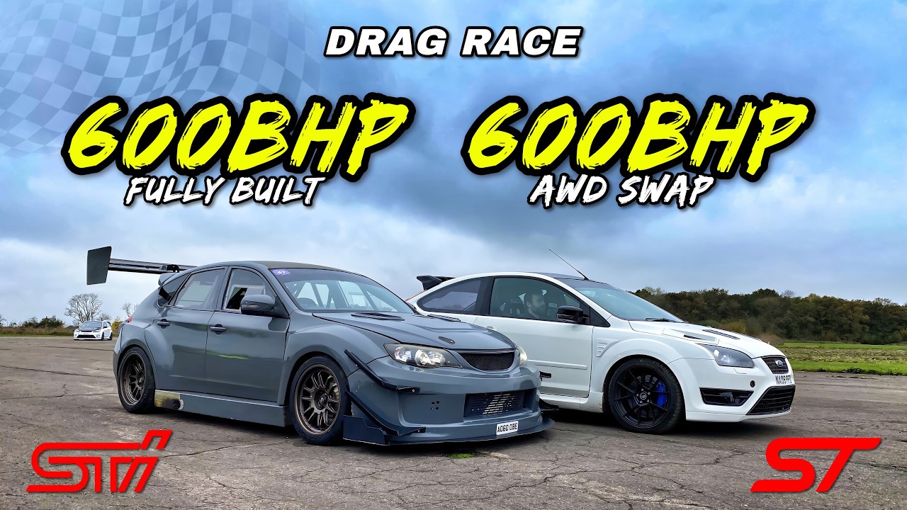 600HP 4WD FORD FOCUS ST v 600HP SUBARU IMPREZA STI