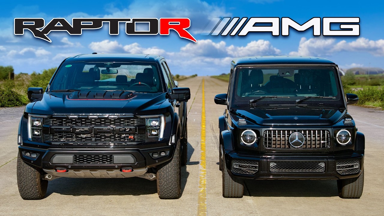 Ford F-150 Raptor R v AMG G63: DRAG RACE - Turbo and Stance
